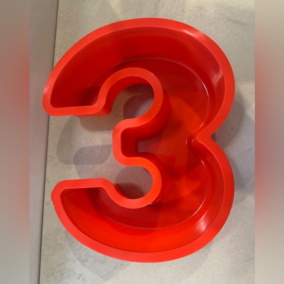 Kitchen | 3d Large Number Cake Mold 1 Inch Silicone Cake Pan Number 3 ...